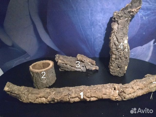 Декор террариума, кора пробкового дерева